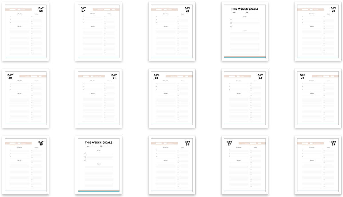 100 Day Challenge Planner | Thrive Anywhere